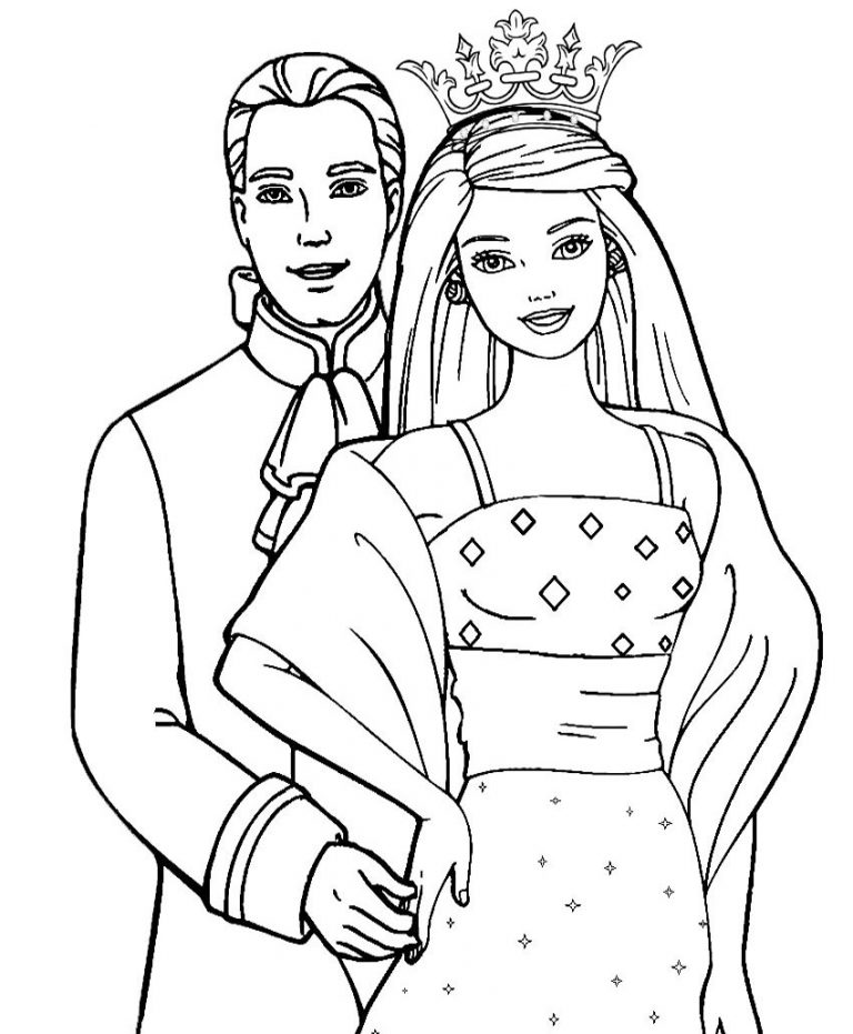 Gambar Mewarnai Barbie Untuk Anak PAUD, TK Dan SD